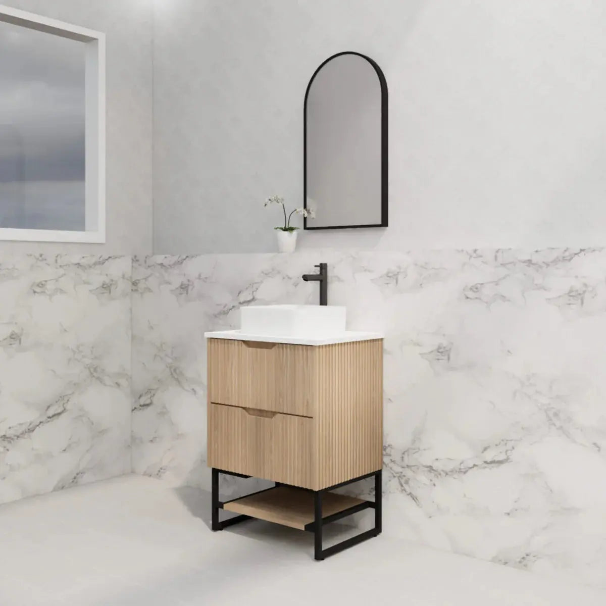 Bali Freestanding vanity American Oak 600mm/750mm/900mm/1200mm/1500mm ...