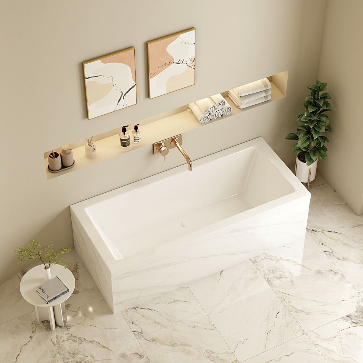 Mira Insert & Island Bathtub - Gloss White – FIL Kitchen Bathroom