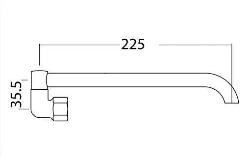 LAUNDRY SPOUT CHROME – FIL Kitchen Bathroom